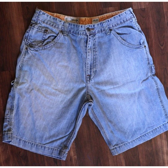 Timberland | Shorts | Timberland Carpenter Blue Denim Mens Shorts Faded ...